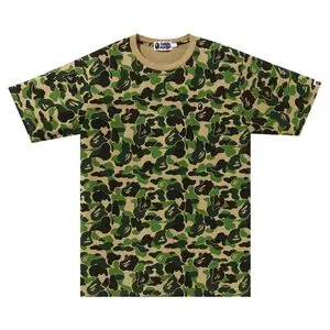 BAPE Abc Camo Ape Head One Point Tee 'green' Green