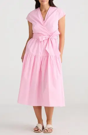 BRAVE+TRUE Posey Wrap Front Cotton Dress