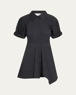 A.L.C. A.L.C. Julie Short-Sleeve Shirtdress - Black