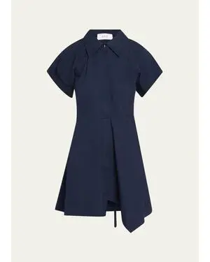 A.L.C. Julie Short-sleeve Shirtdress - Navy