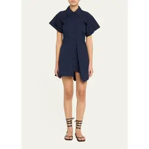 A.L.C. Julie Short-sleeve Shirtdress - Navy