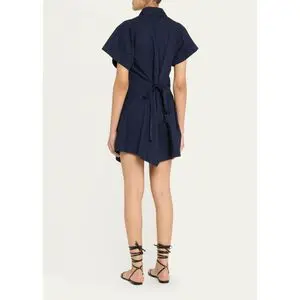 A.L.C. Julie Short-sleeve Shirtdress - Navy
