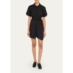 A.L.C. Julie Short-sleeve Shirtdress - Navy