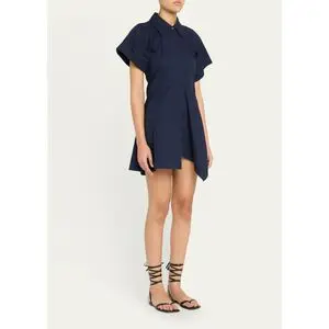 A.L.C. Julie Short-sleeve Shirtdress - Navy