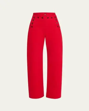 BODE Bode Spring Twill Sailor Trousers - Red
