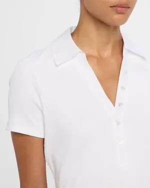 Veronica Beard Kearney Polo Shirt - White