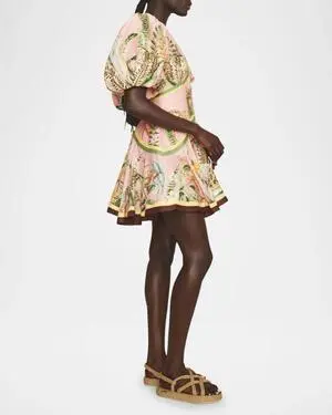 ALEMAIS Papaya Mini Dress - Pink