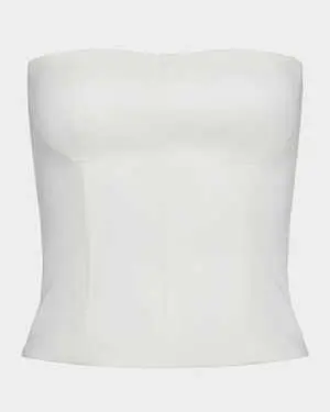 TWP TWP Jillian Strapless Bustier Top - Ivory