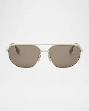 Fendi Rectangle Sunglasses - Gold Brown