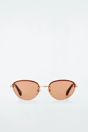Cos Gold Tone Eyewear For Women