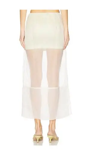SWF Pencil Sheer Maxi Skirt & Satin Mini