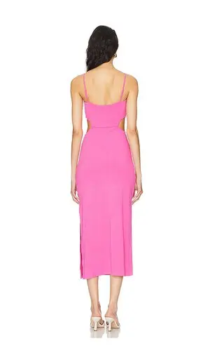 L*Space Ribbed Cut Out Midi Dress - Pink