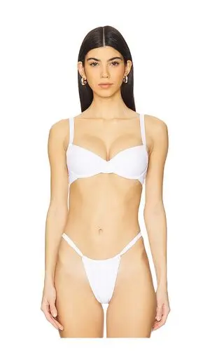 Superdown Chiara Bikini Top - White
