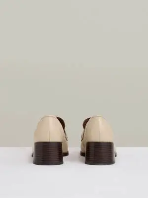 REISS Heidi Leather Block-heel Loafers