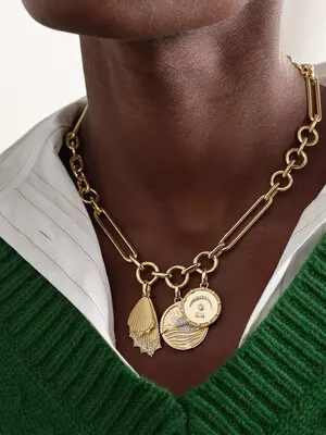 FOUNDRAE New Beginnings Wings & Pause 18-karat Diamond Necklace
