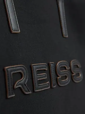REISS Canvas Logo Tote Bag - Black