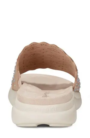 Easy Spirit Alora Studded Slide Sandal - Light Natural
