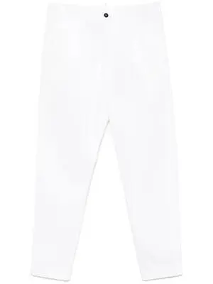Dsquared2 Pleated Cotton Trousers - Neutrals