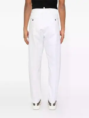 Dsquared2 Pleated Cotton Trousers - Neutrals