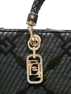 Elisabetta Franchi Patterned Jacquard Tote Bag