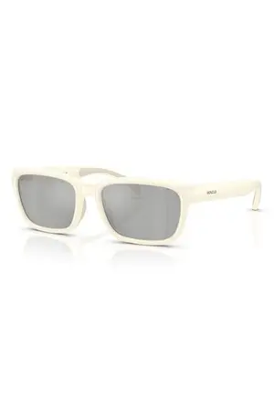 Moncler 55mm Polarized Rectangle Sunglasses