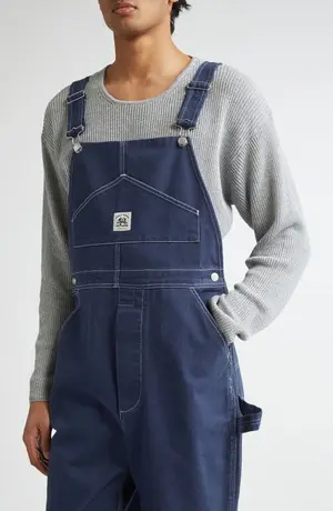 BODE Knolly Brook Cotton Twill Overalls - Dark Navy