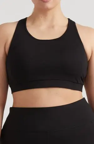 Universal Standard Racerback Sports Bra - Black