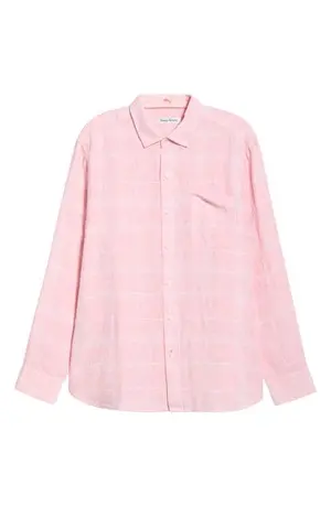 Tommy Bahama Paradiso Plaid Button-up Shirt - Passion Peach