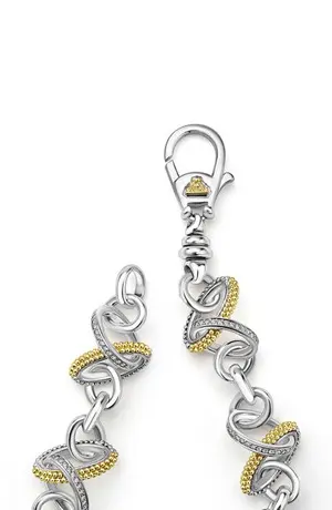 Lagos Caviar Lux Diamond Link Bracelet - Two-tone