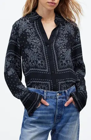 Madewell Bandana Print Relaxed Shirt