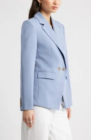 OPEN EDIT Hourglass Blazer - Blue Umbra