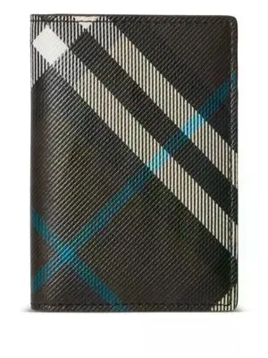 Burberry Check Pattern Cardholder - Brown