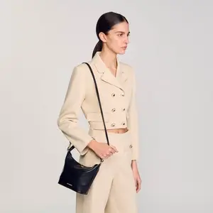 Sandro Tangoso Mini Bucket Bag - Black