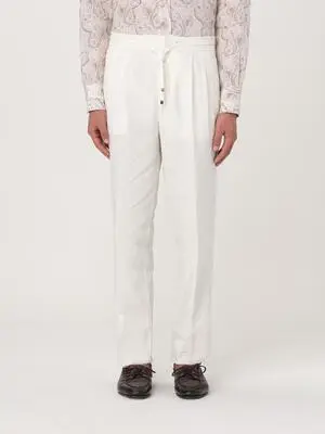 Brunello Cucinelli Linen Trousers - White