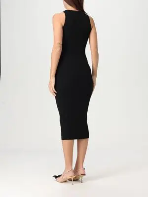 Elisabetta Franchi Ribbed Cut-out Midi Dress