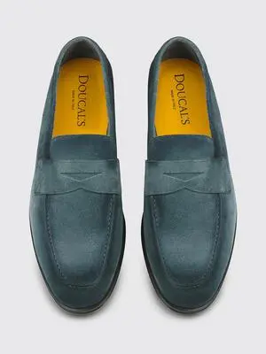 DOUCAL'S Suede Loafers - Petroleum Blue