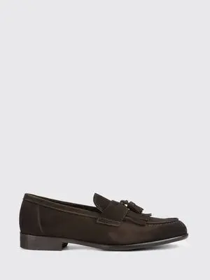 DOUCAL'S Suede Calfskin Loafers With Tassels - Earth