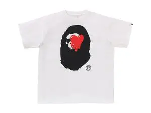 BAPE X Emotionally Unavailable Ape Head Tee Shirt White