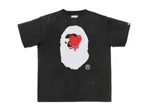 A BATHING APE X Emotionally Unavailable Ape Head Tee Shirt - Black