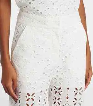 Veronica Beard Kemper Embroidered Wide-leg Pants
