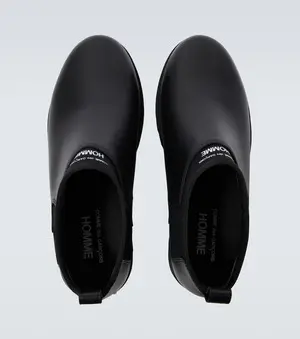 Comme Des Garçons Homme Logo Leather Boots