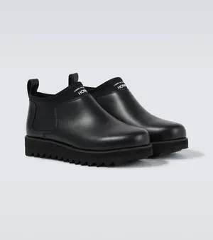 Comme Des Garçons Homme Logo Leather Boots