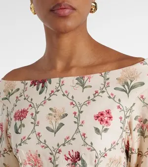 Agua Bendita Floral Linen Top