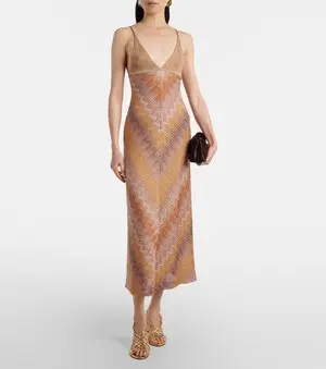 Missoni Lamé Midi Dress - Gold