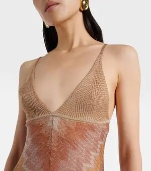 Missoni Lamé Midi Dress - Gold