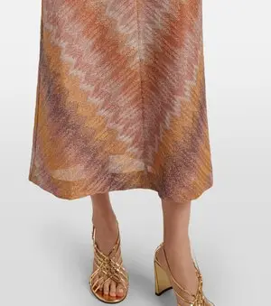 Missoni Lamé Midi Dress - Gold