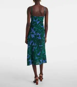 Dries Van Noten Printed Silk Slip Dress