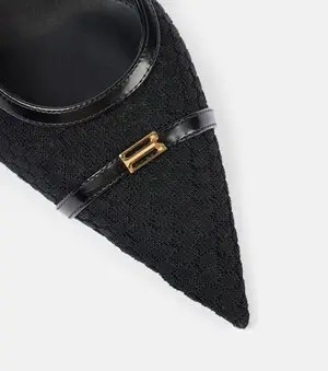 Victoria Beckham Leather-trimmed Mesh Slingback Pumps