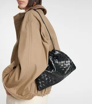 Bottega Veneta Intrecciato Leather Clutch - Black