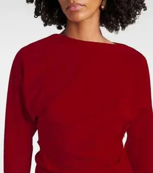 Proenza Schouler Keegan Gathered Top - Red